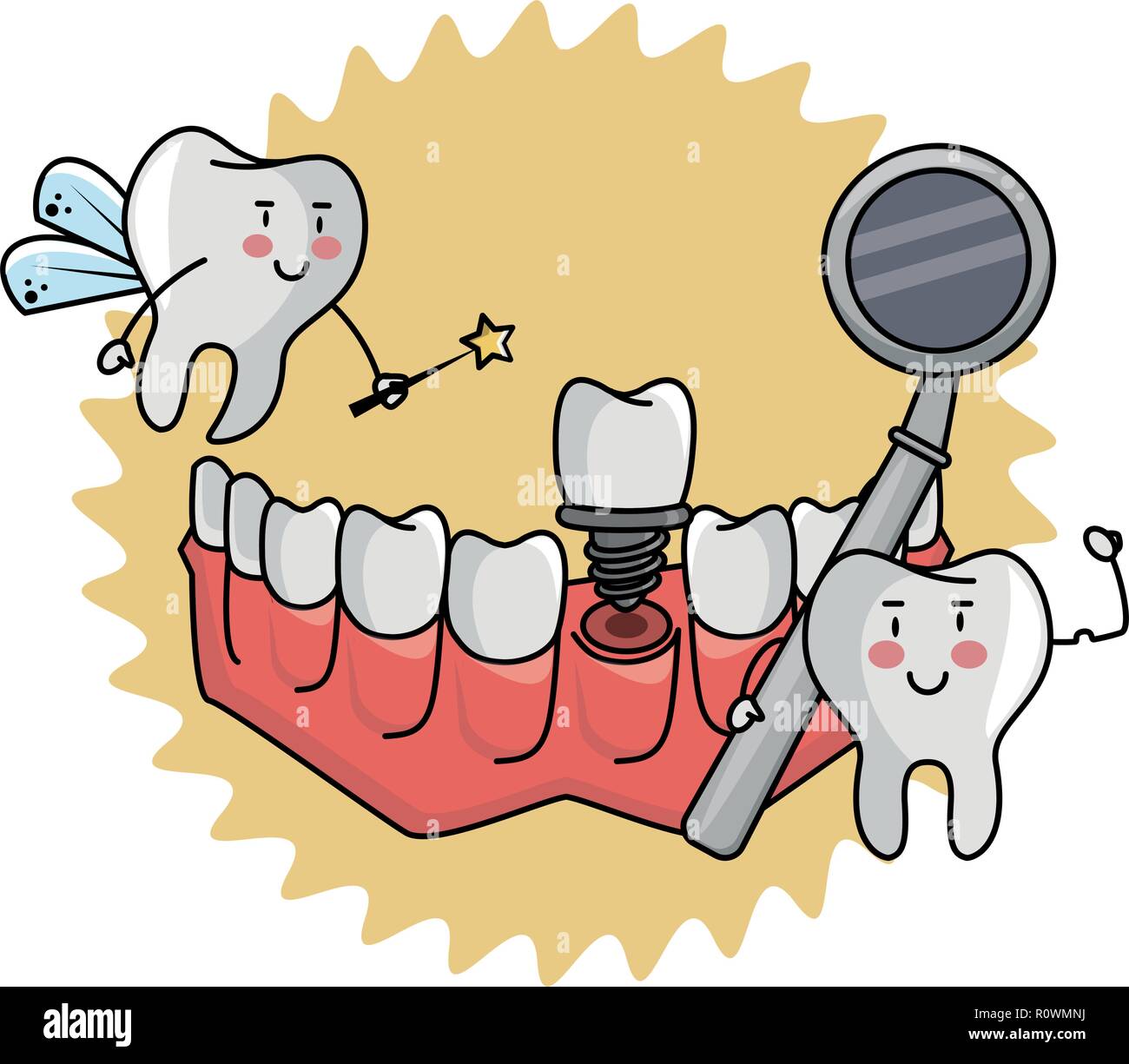 cartoon dental care tooth Stock Vector Image & Art - Alamy