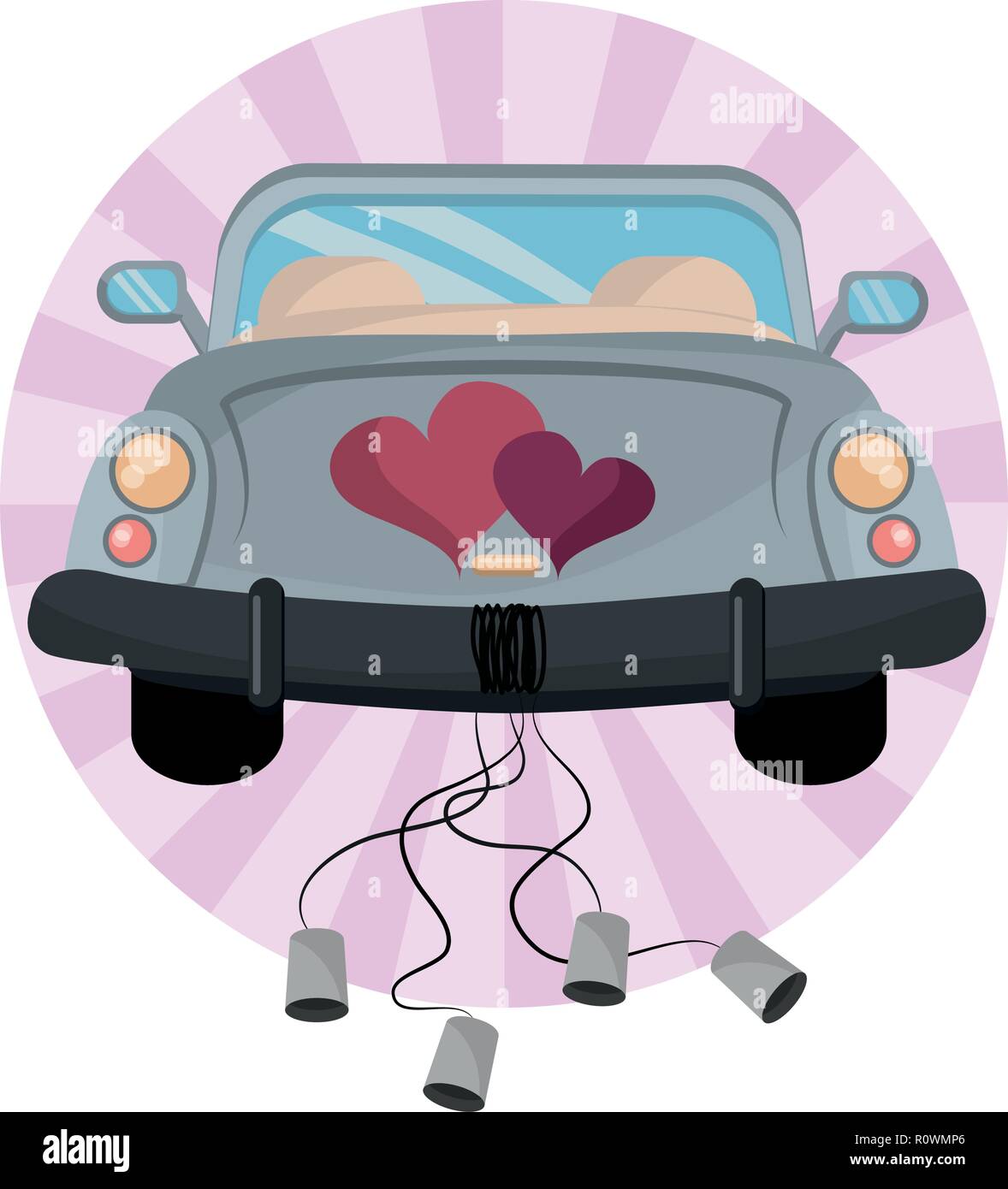 Vintage wedding car Stock Vector Image & Art - Alamy