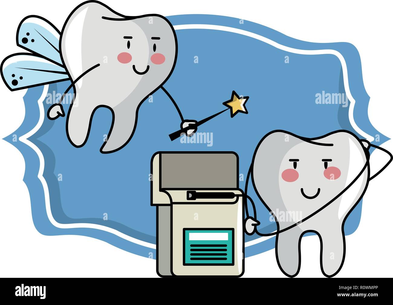 cartoon dental care teeth Stock Vector Image & Art - Alamy