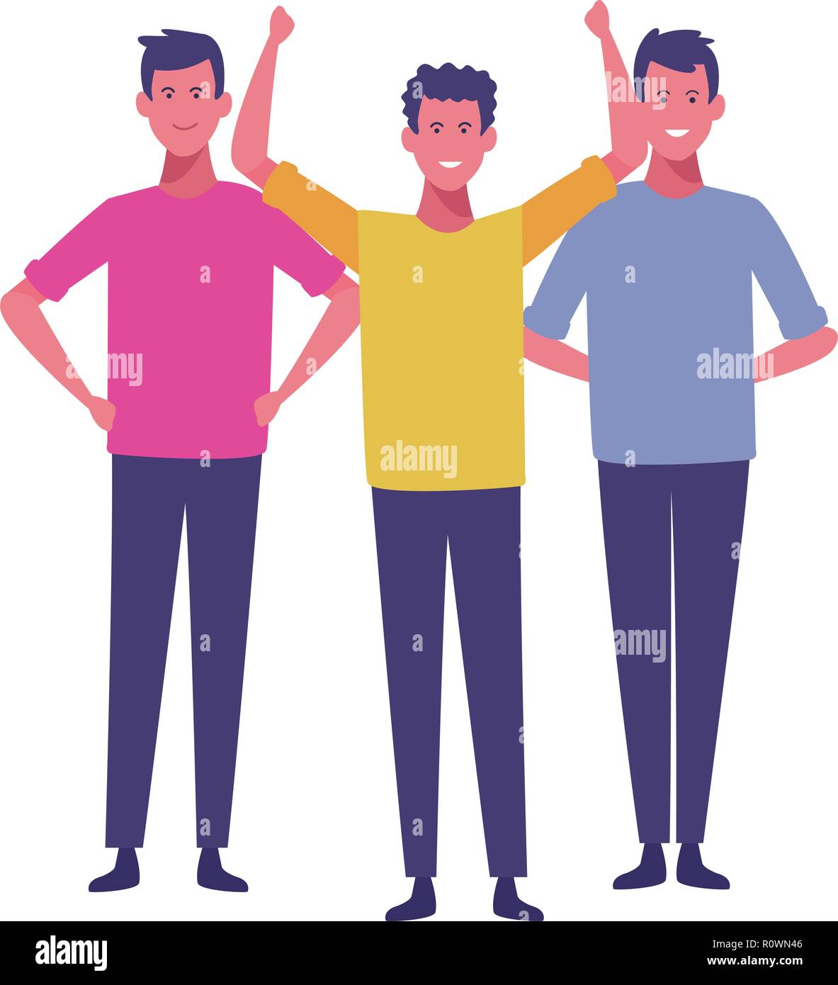 Diverse group dancing outdoors Stock Vector Images - Alamy