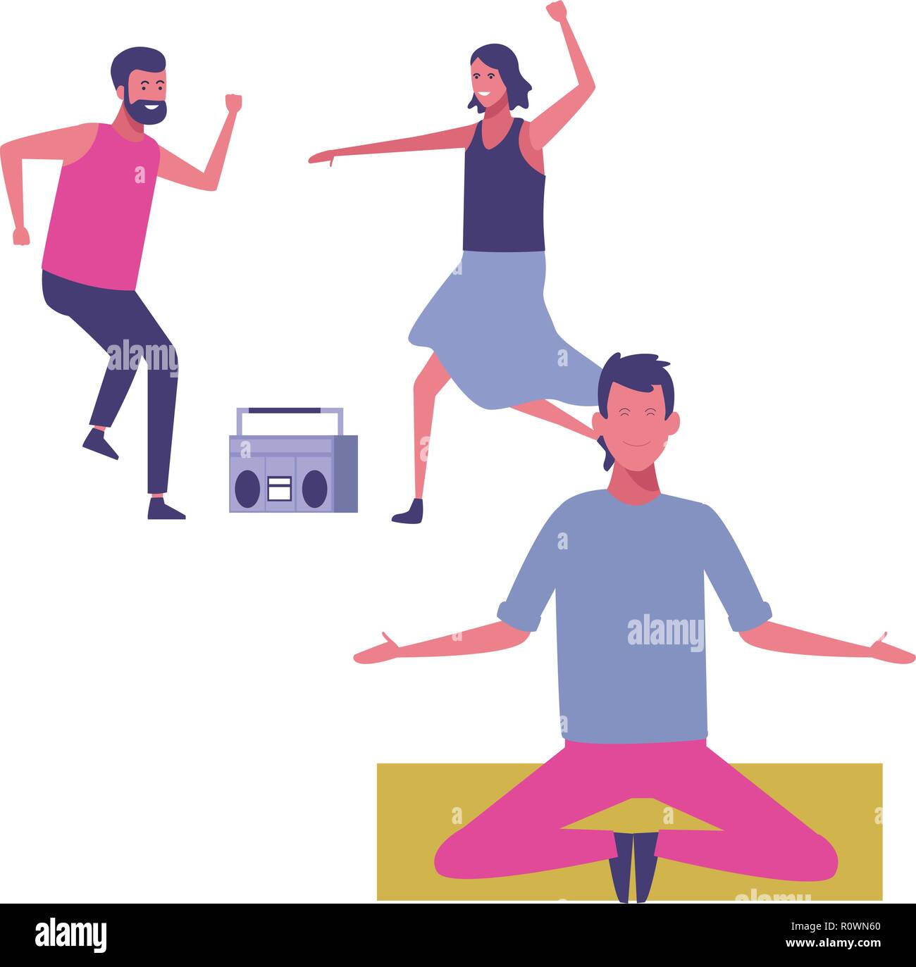 Friends having fun cartoons Stock Vector Image & Art - Alamy