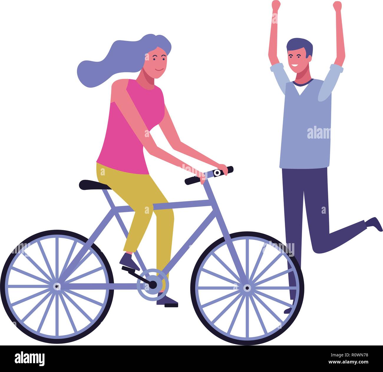 Happy group young friends celebrating Stock Vector Images - Alamy