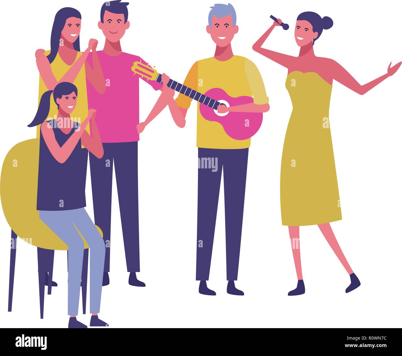 Friends having fun cartoons Stock Vector Image & Art - Alamy