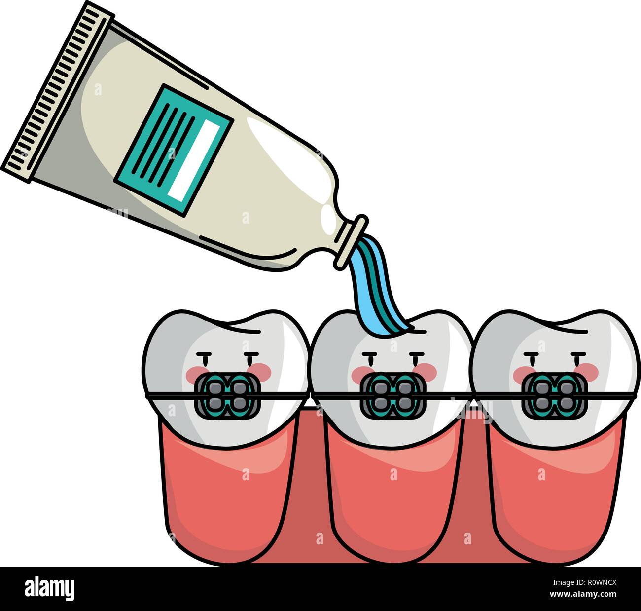 dental care cartoon Stock Vector Image & Art - Alamy