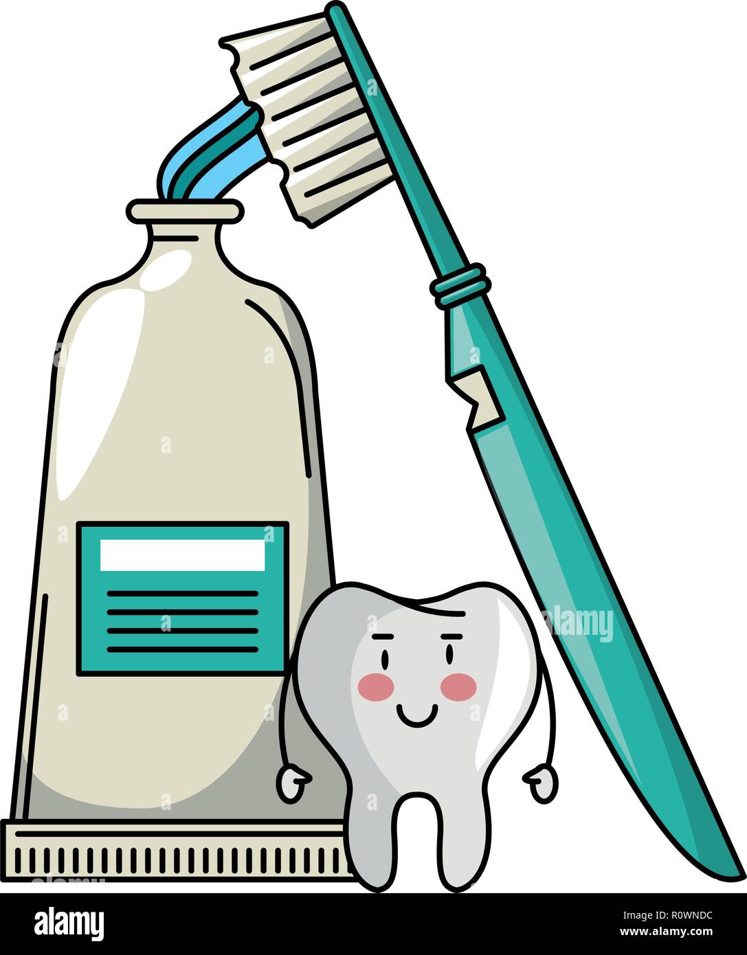 dental care cartoon Stock Vector Image & Art - Alamy