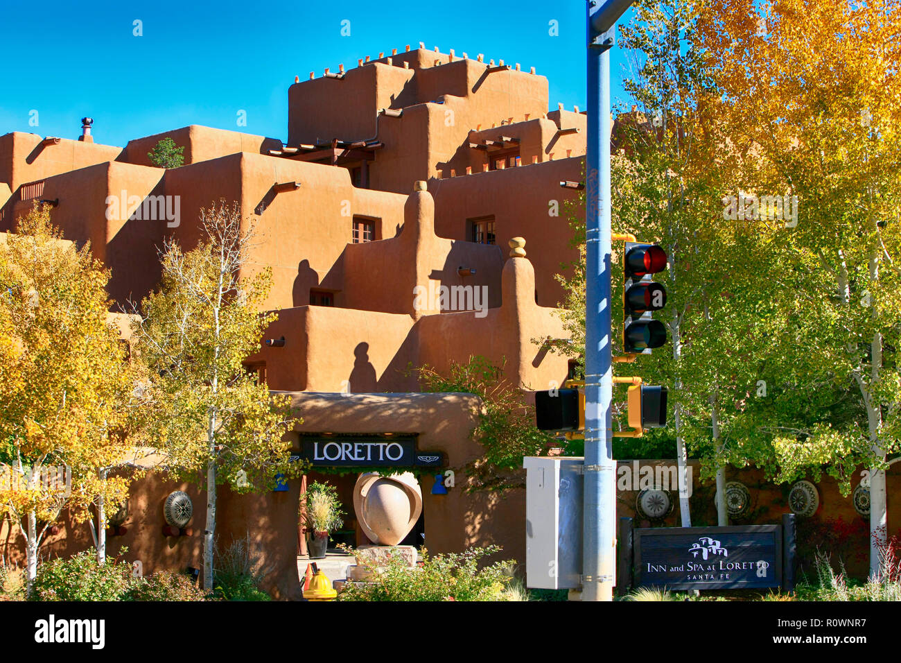 The Loretto Inn and Spa on the corner of the Old Santa Fe Trail in ...