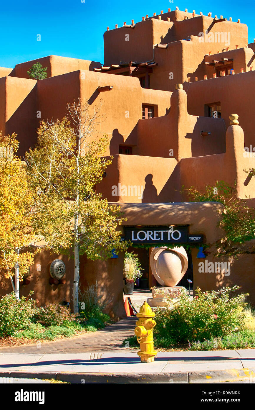 The Loretto Inn and Spa on the corner of the Old Santa Fe Trail in ...