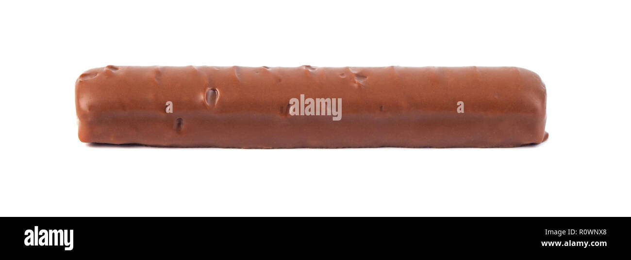 chocolate stick with caramel on a white background Stock Photo - Alamy