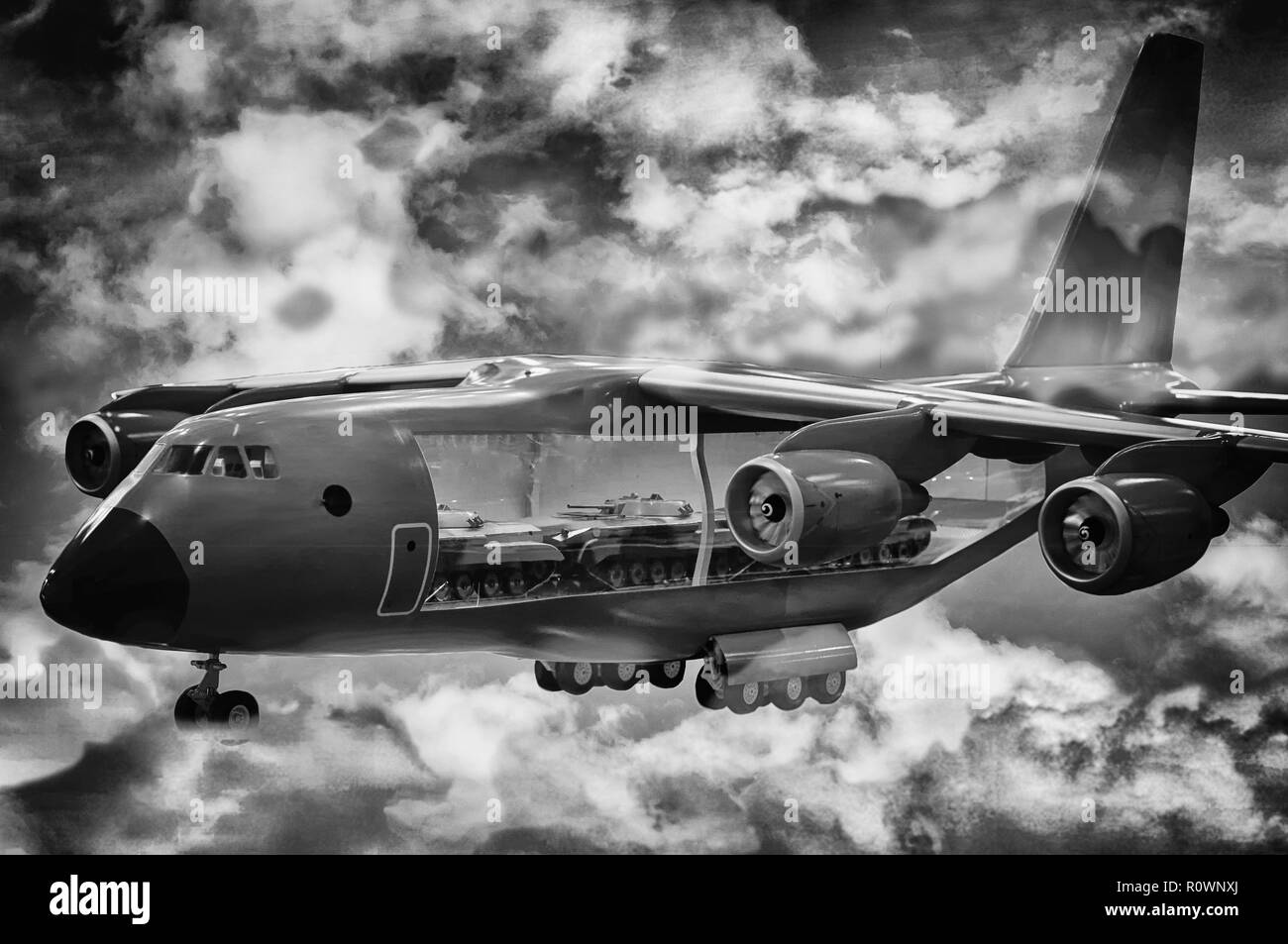 Cargo airliners Black and White Stock Photos & Images - Alamy