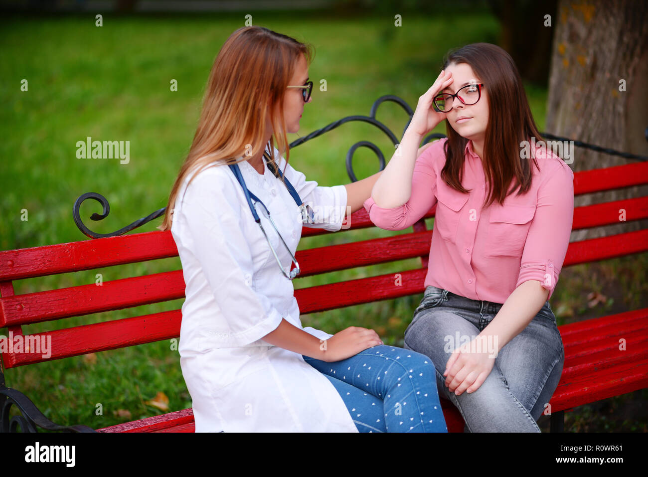 Caring nurse vertical hi-res stock photography and images - Alamy