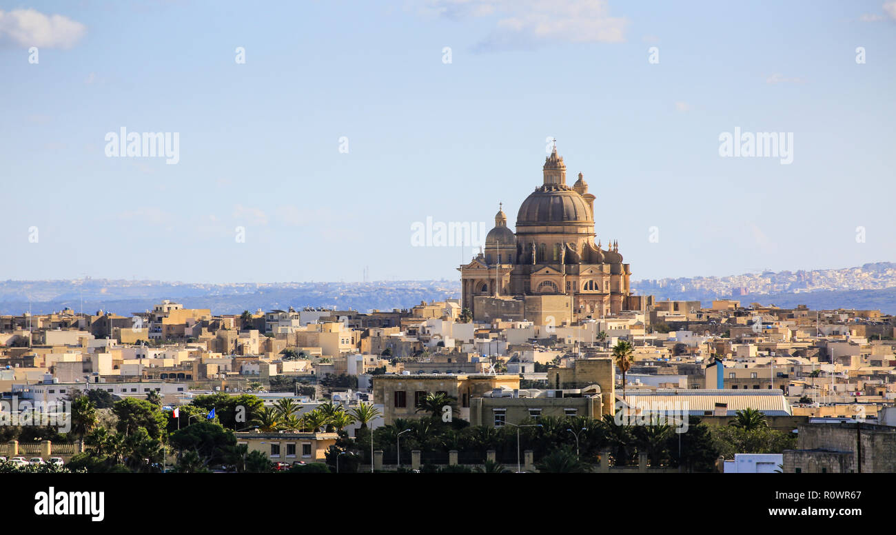 View of the city of Gozo in the island of Malta Stock Photo - Alamy