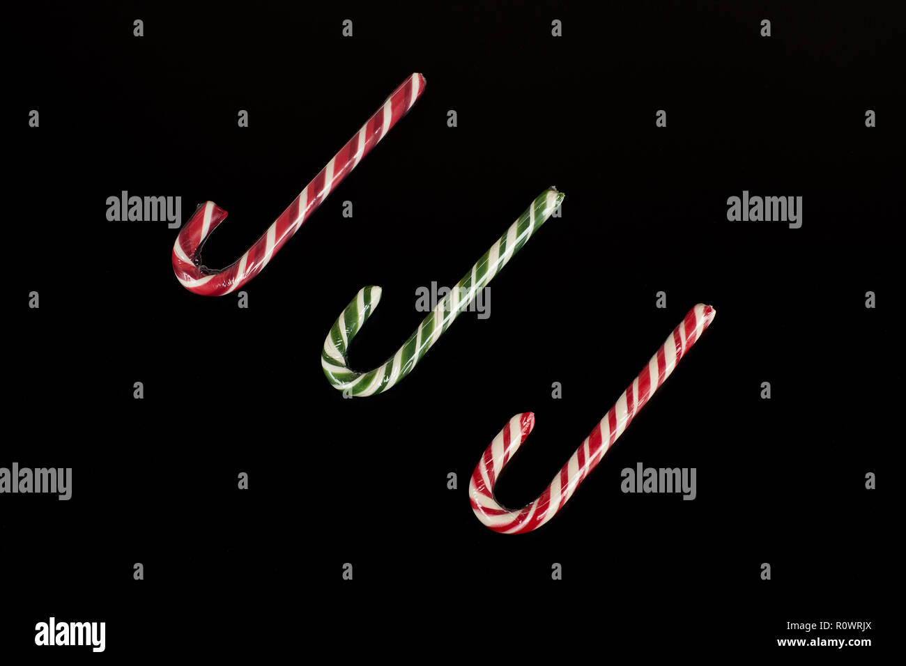 Traditional christmas candy on black background, photo in studio Stock ...