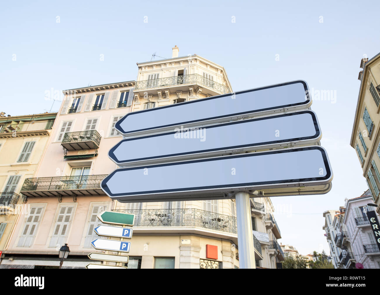 Cannes road sign hi-res stock photography and images - Alamy