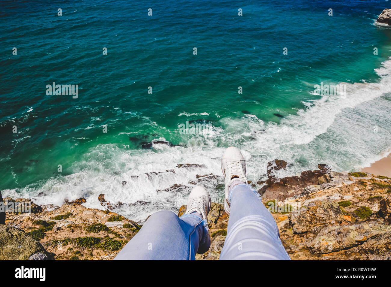 Legs dangling water hi-res stock photography and images - Alamy