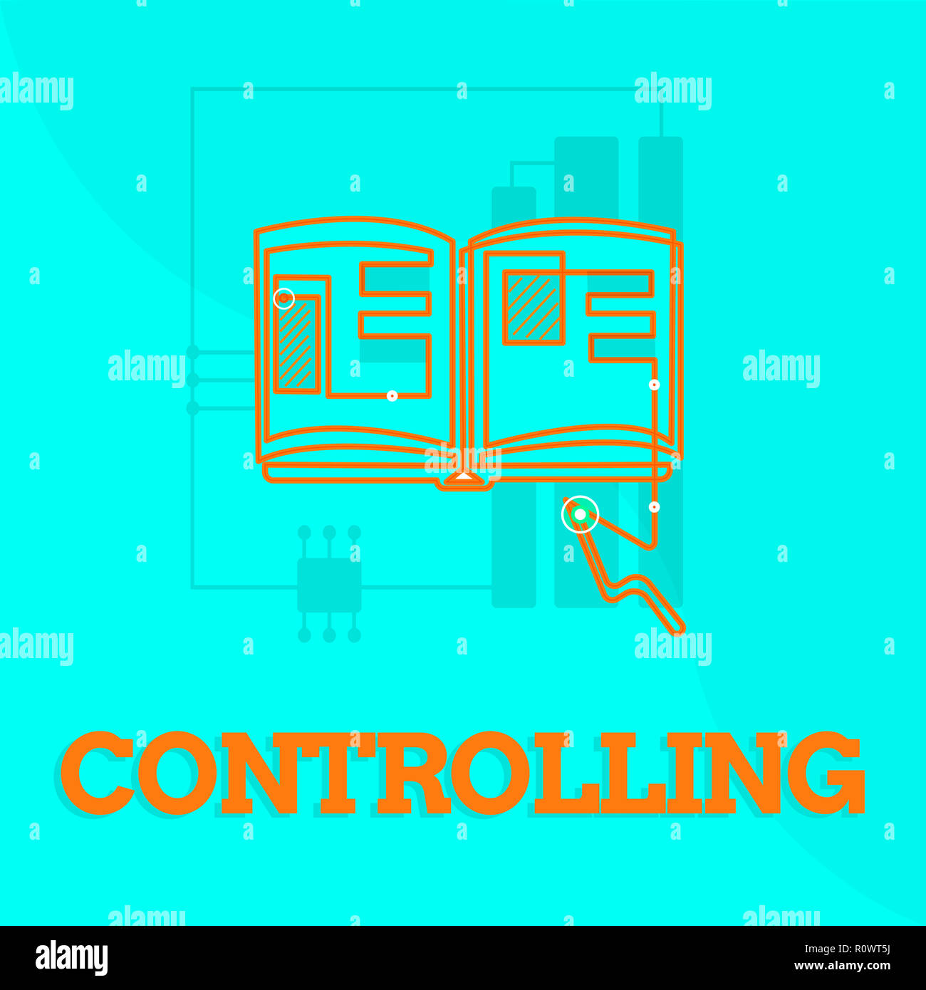 Text sign showing Controlling. Conceptual photo Having the power to ...