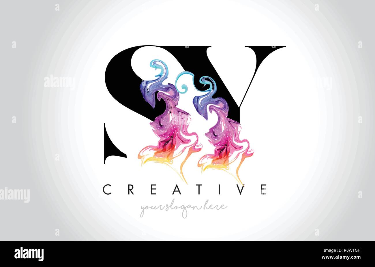 Sy font Stock Vector Images - Alamy