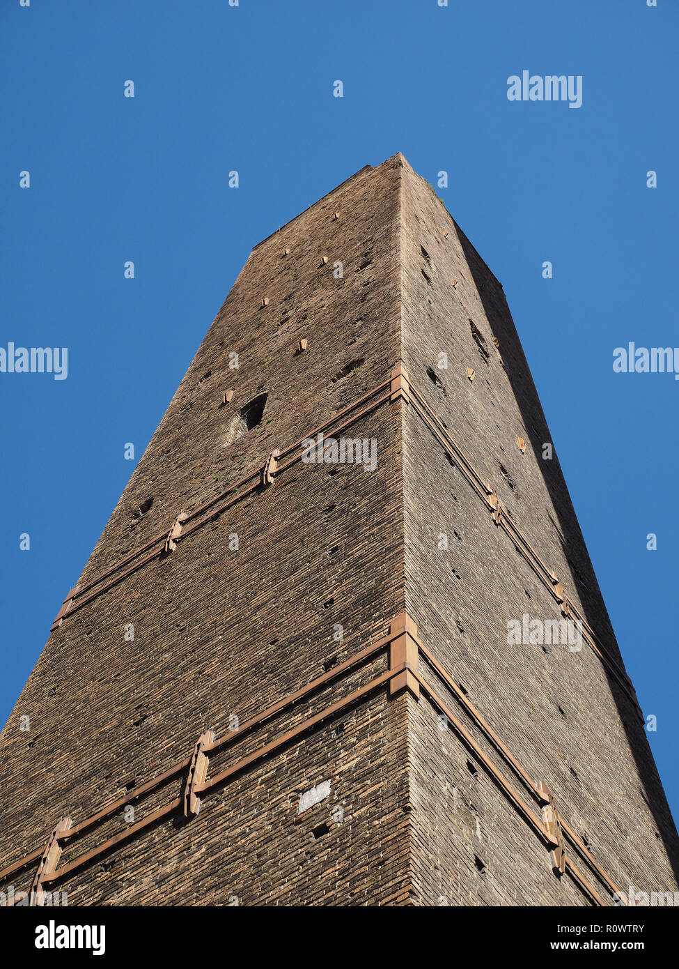 Torre Degli Asinelli leaning tower part of the Due Torri (meaning Two ...