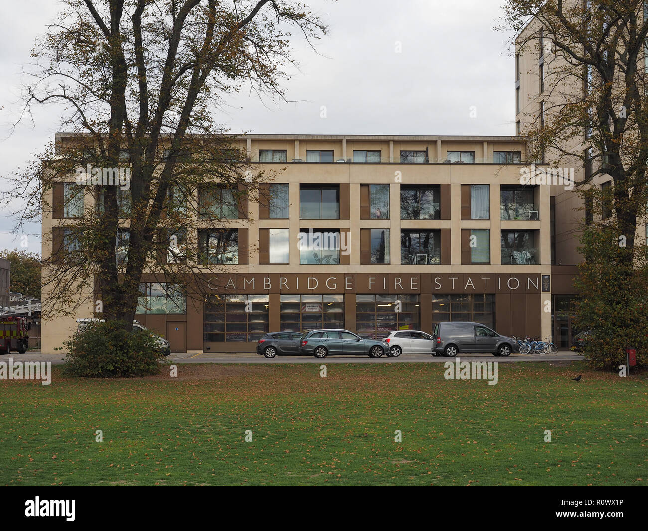 CAMBRIDGE, UK - CIRCA OCTOBER 2018: Cambridge Fire Station in Parkside ...