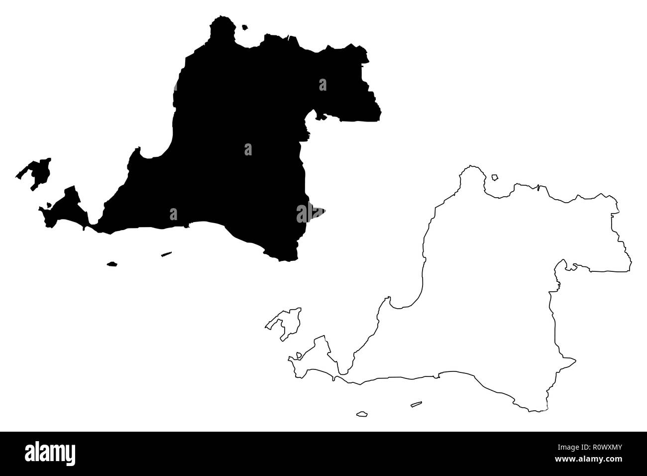 Banten (Subdivisions of Indonesia, Provinces of Indonesia) map vector ...