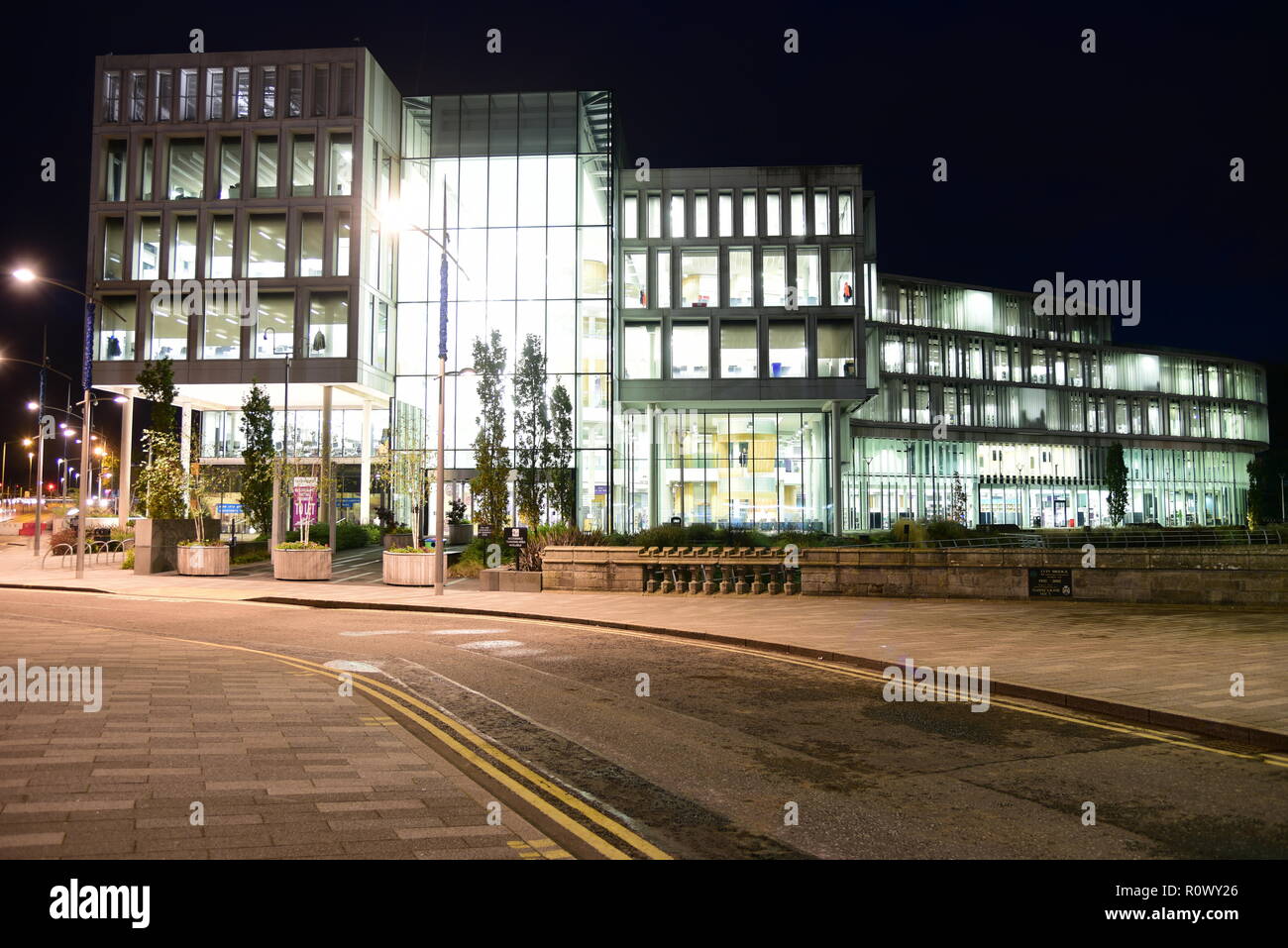 Lit up buildings in rochdale hi-res stock photography and images - Alamy