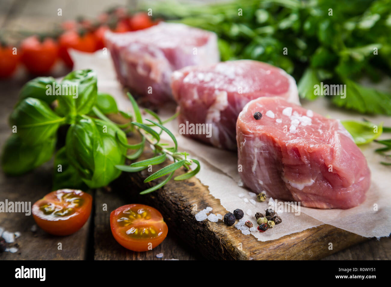 Raw filet mignon hi-res stock photography and images - Alamy