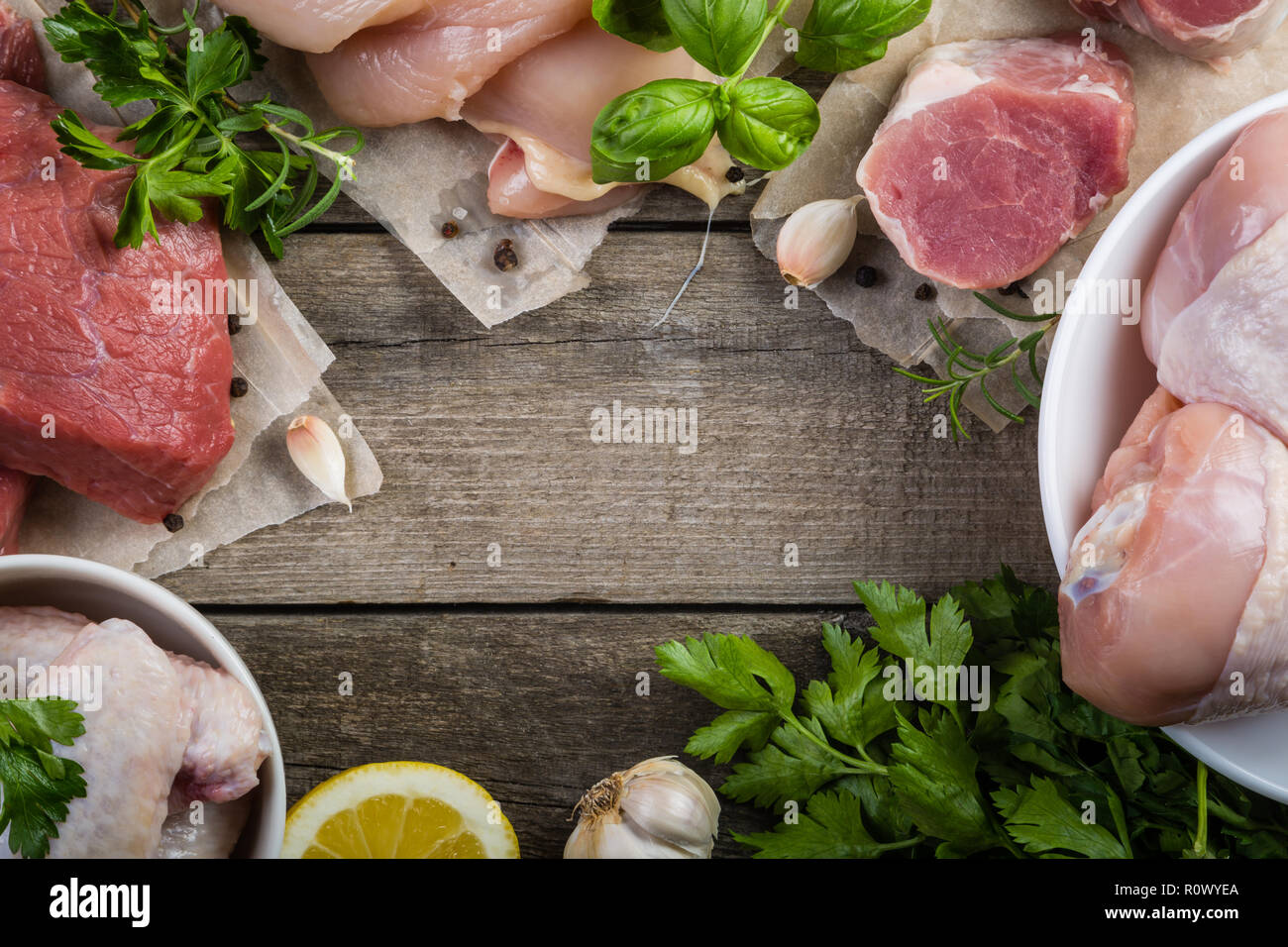 Chicken different cuts of meat High Resolution Stock Photography and ...