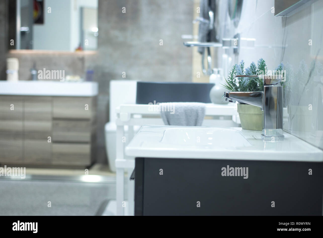 Bathroom tap sink showroom display of new design option for home ...