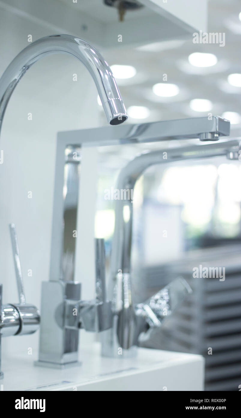Bathroom tap sink showroom display of new design option for home ...