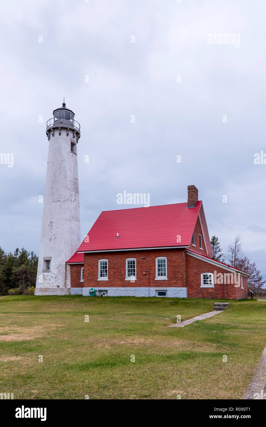 Tawas Point lighthouse on Lake Huron in Michigan, USA Stock Photo - Alamy