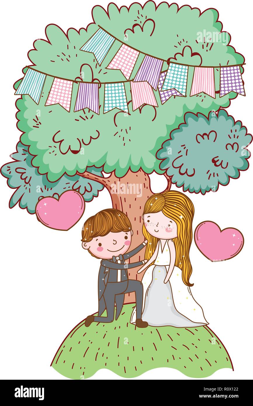 couple marriage cute cartoon Stock Vector Image & Art - Alamy