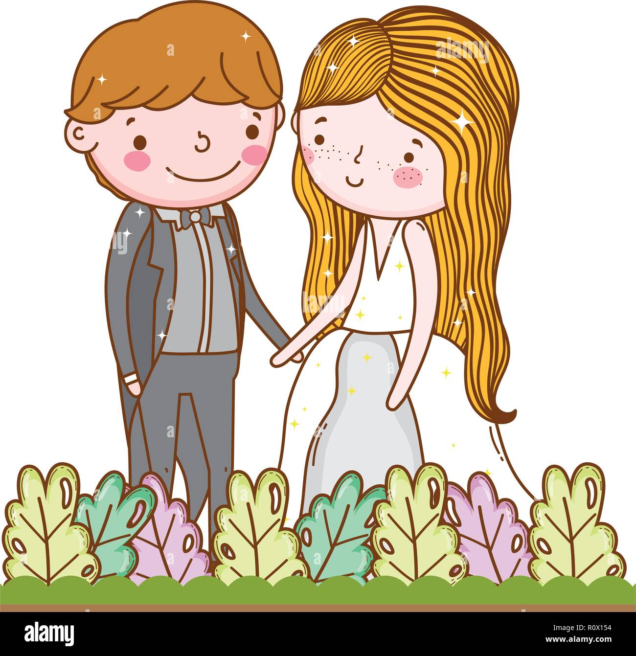 couple marriage cute cartoon Stock Vector Image & Art - Alamy