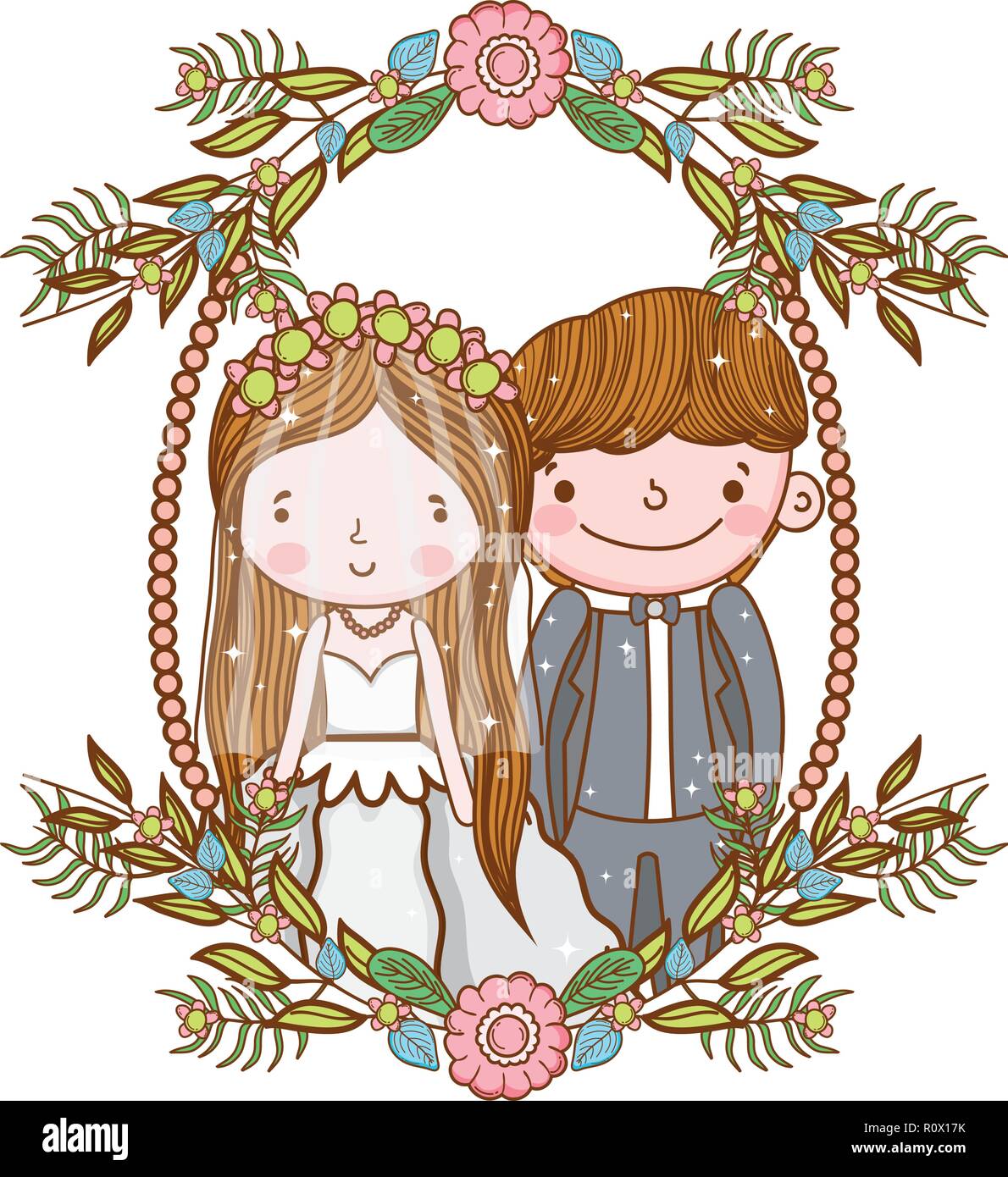 couple marriage cute cartoon Stock Vector Image & Art - Alamy