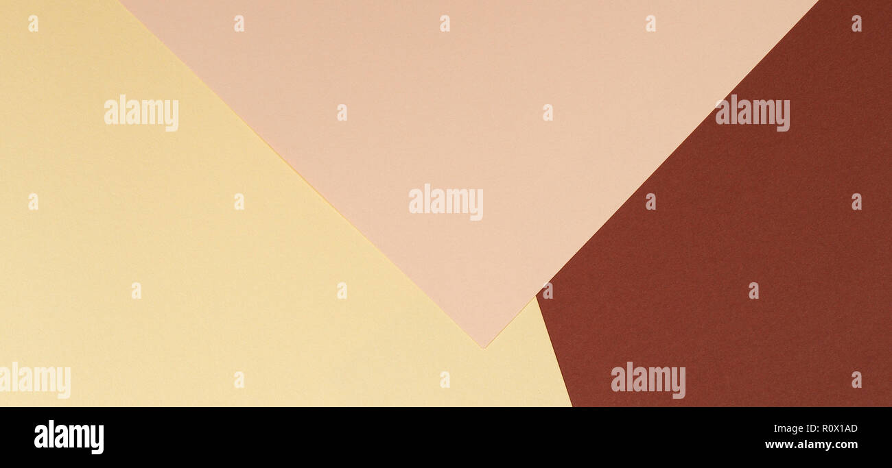 Color papers geometry composition background with yellow beige and ...