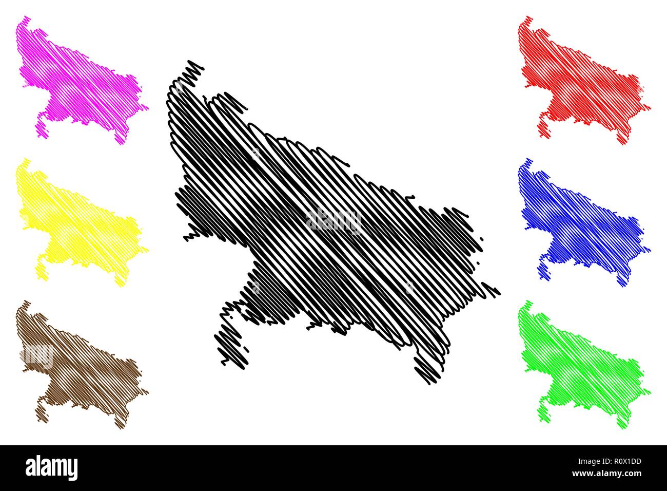 Uttar Pradesh (States and union territories of India, Federated states ...