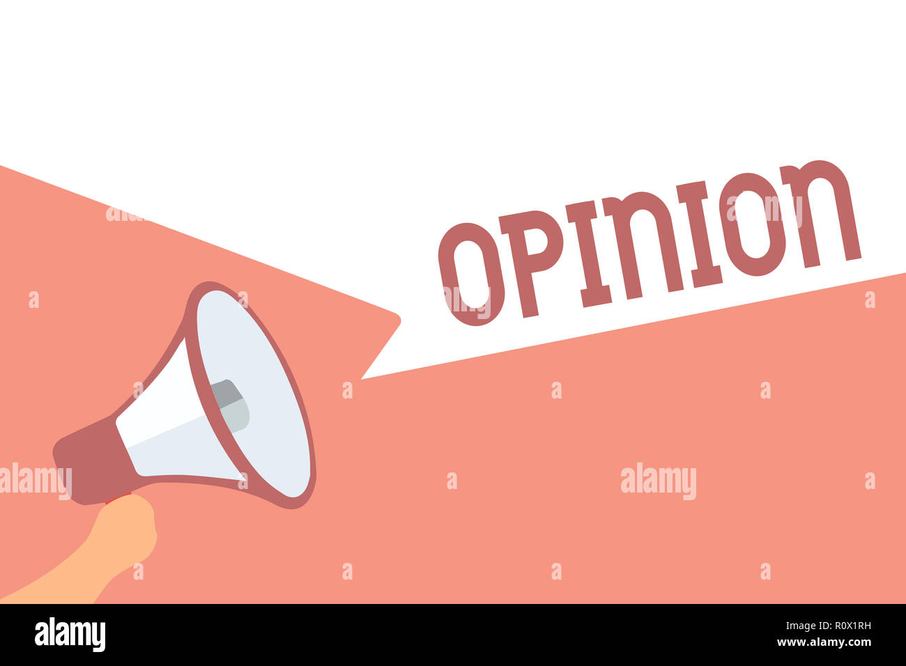 Handwriting text writing Opinion. Concept meaning Judgment formed about ...