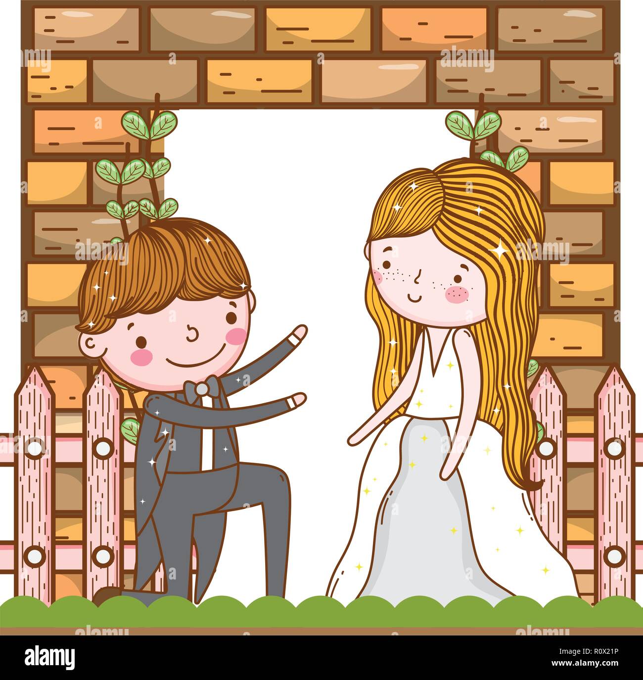 couple marriage cute cartoon Stock Vector Image & Art - Alamy