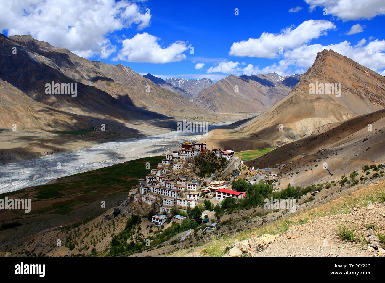 Kee monastery on the way to Gette Village Stock Photo - Alamy