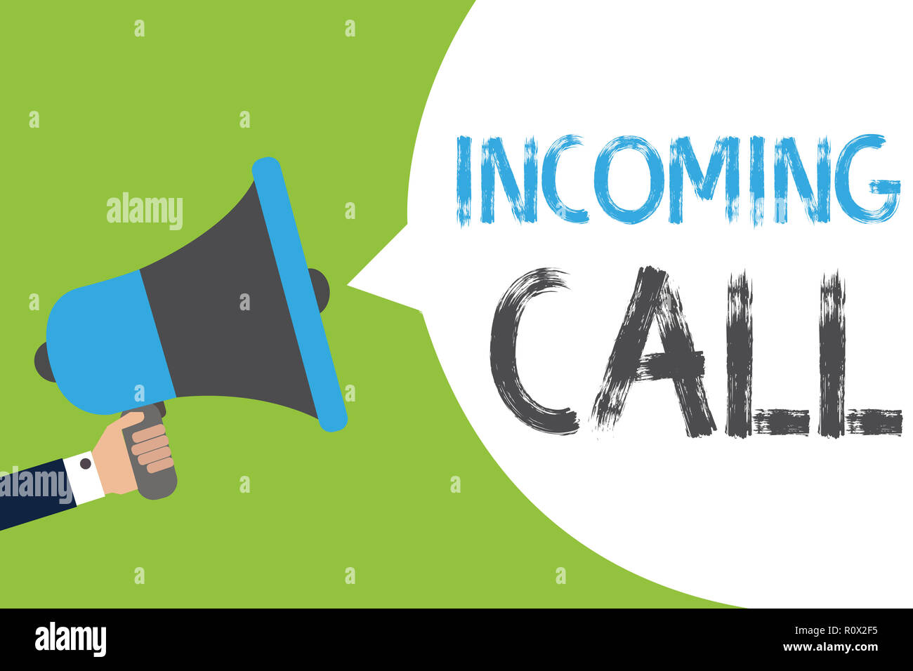 Text sign showing Incoming Call. Conceptual photo Inbound Received ...