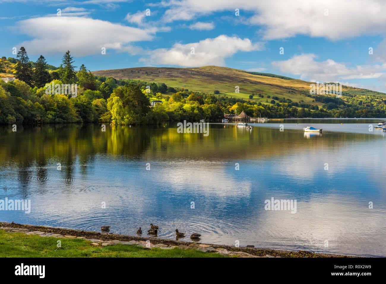 Loch Tay looking towards the Scottish Crannog Centre, Perthshire ...