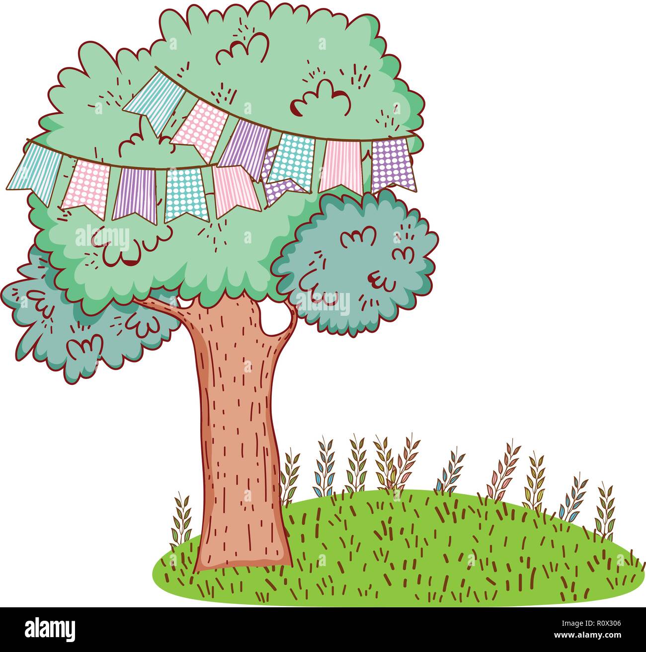 tree cute nature Stock Vector Image & Art - Alamy