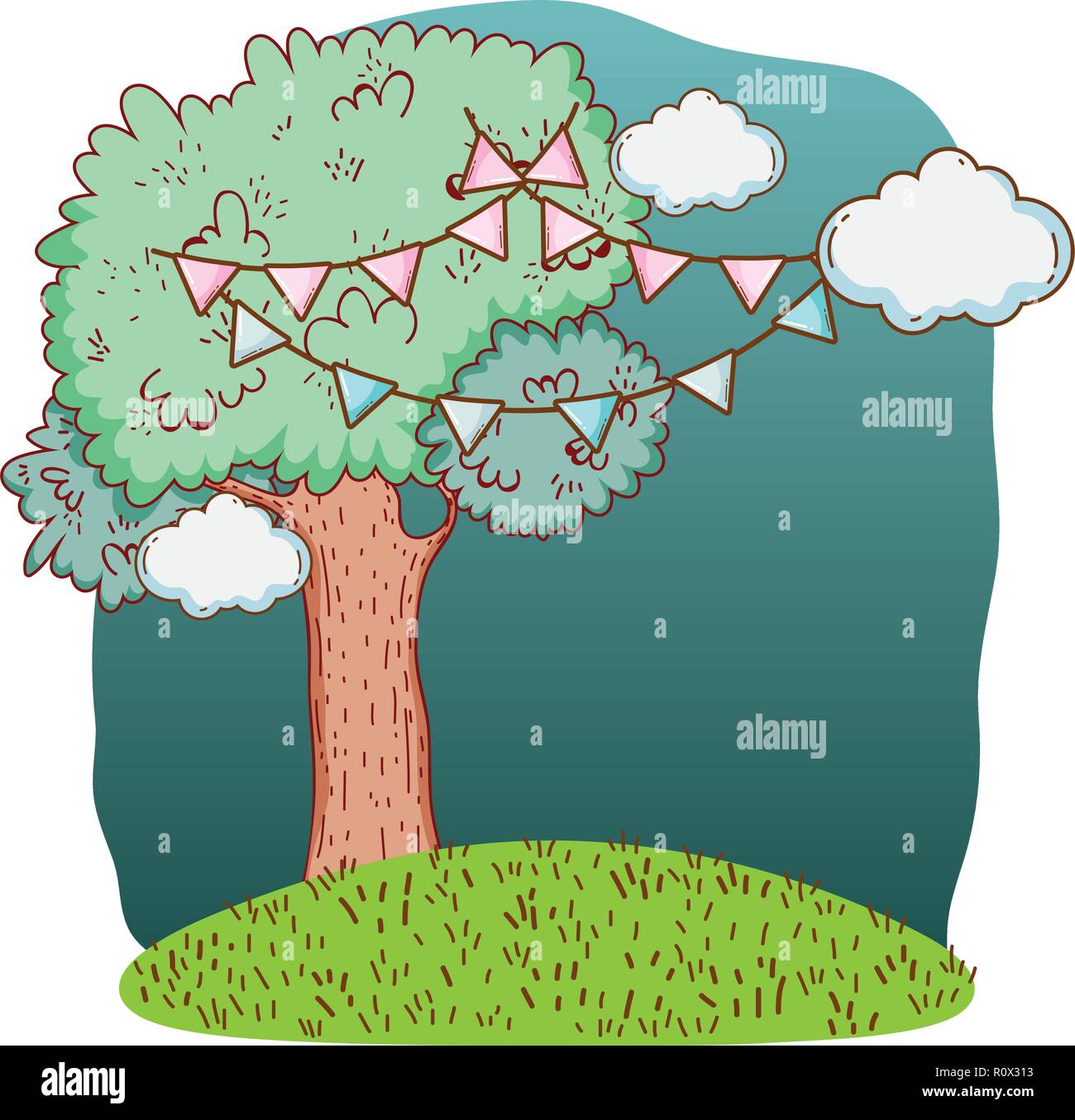 tree cute nature Stock Vector Image & Art - Alamy