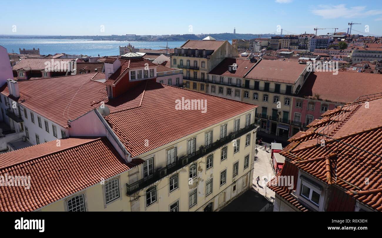 rooftop view over the portuguese city lisbon Stock Photo - Alamy