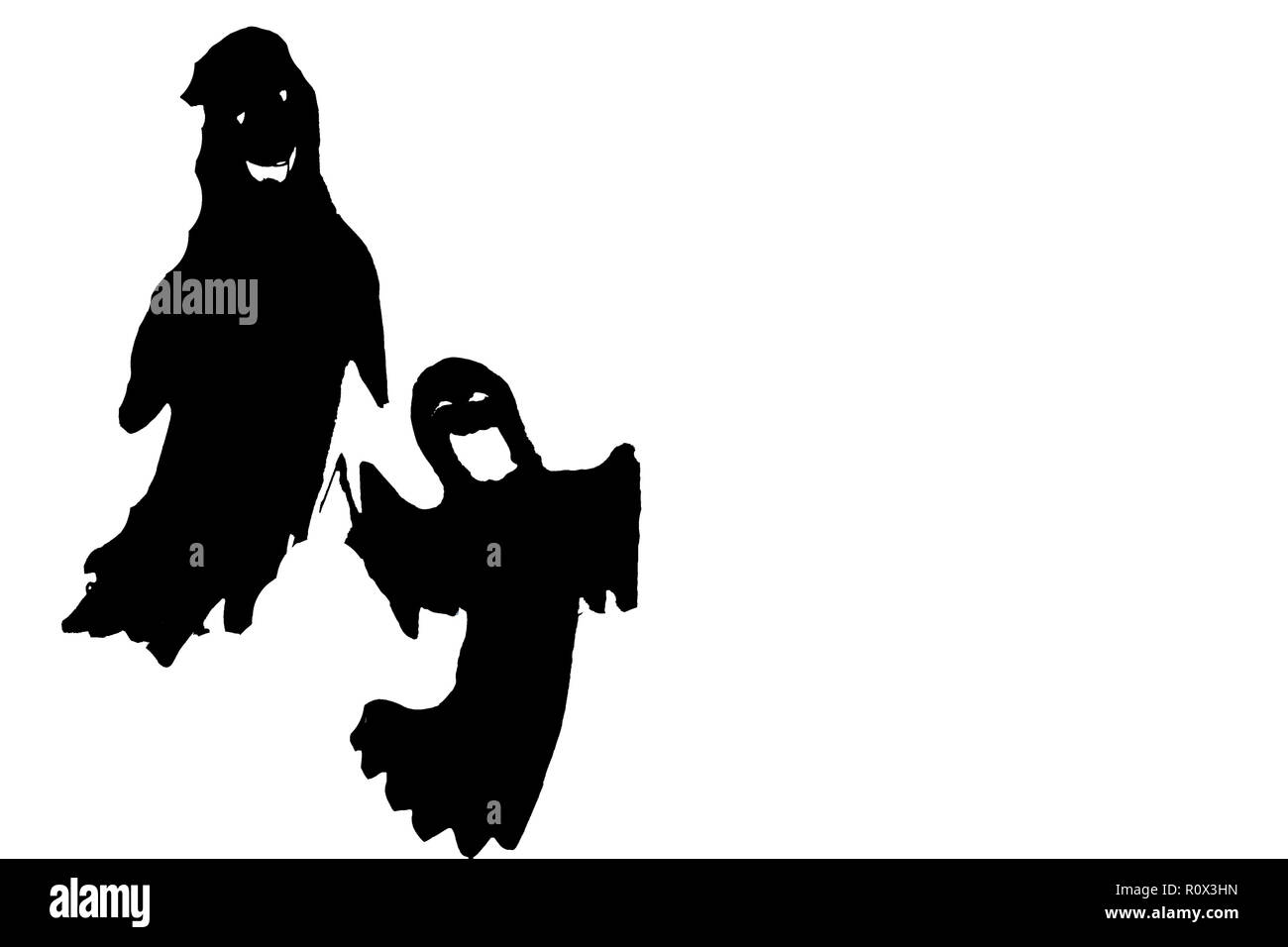 Ghost pumpkin on dark Black and White Stock Photos & Images - Alamy