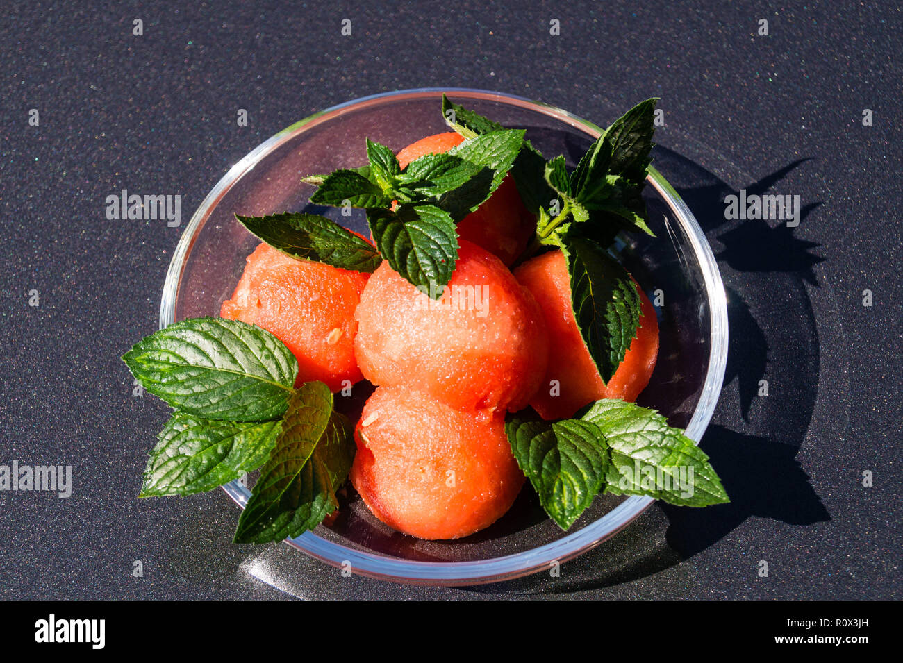 Watermelon and mint Stock Photo - Alamy