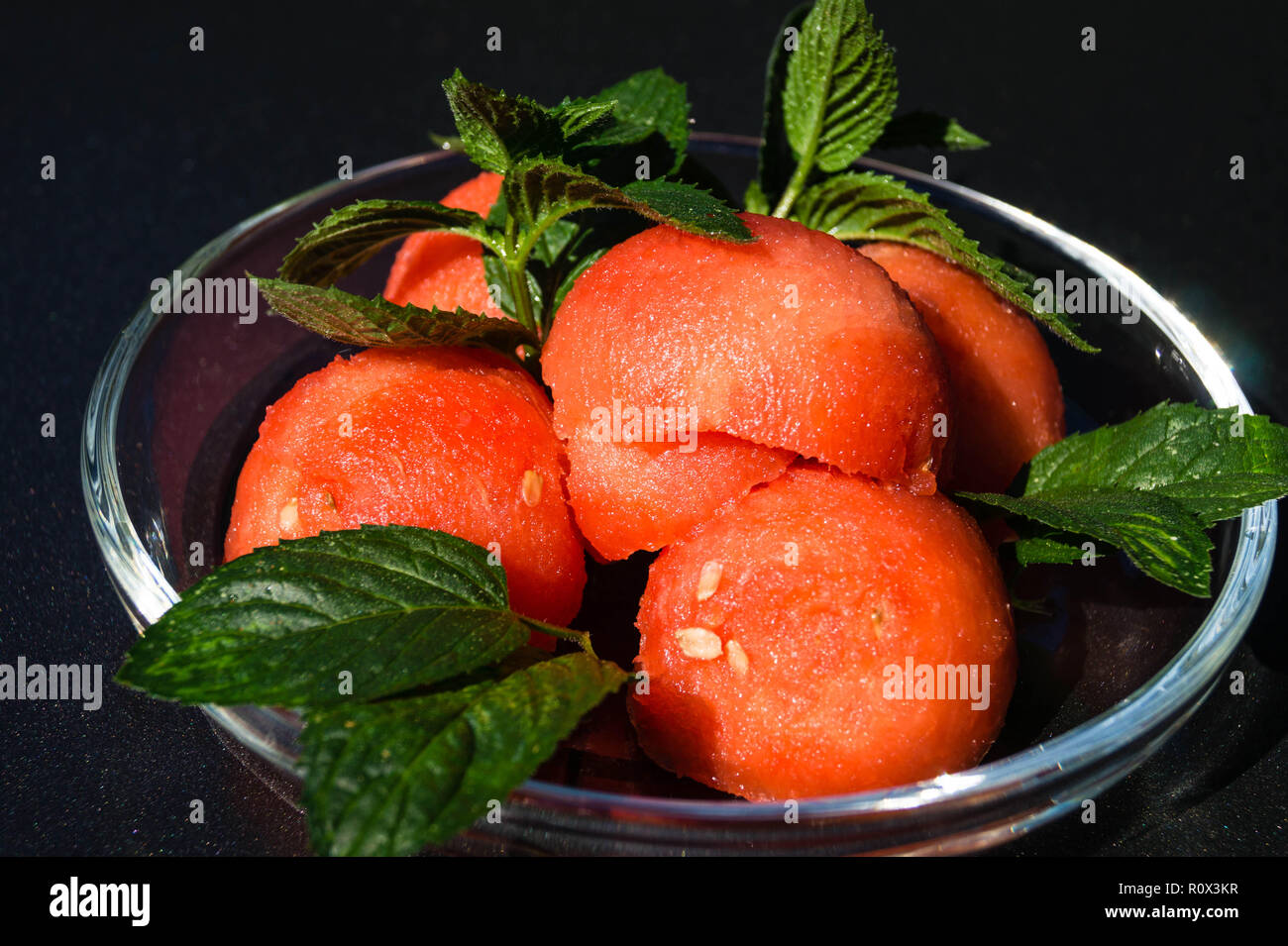 Watermelon and mint Stock Photo - Alamy