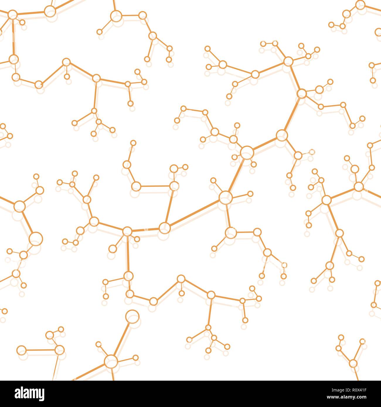 Seamless pattern with structures of molecules and communication ...