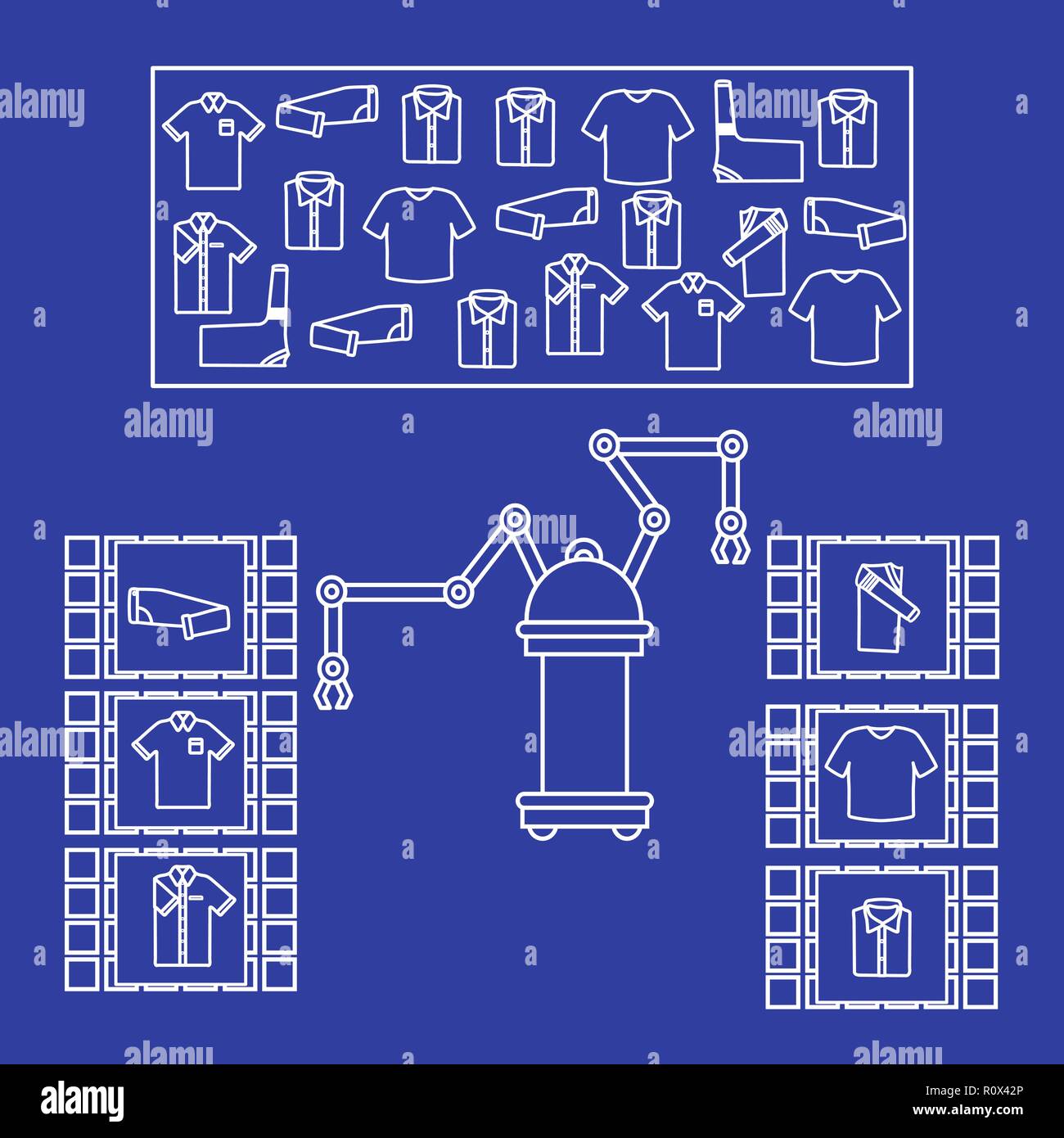 Smart automatic robotic sorting of clothes. Replacement of people with ...