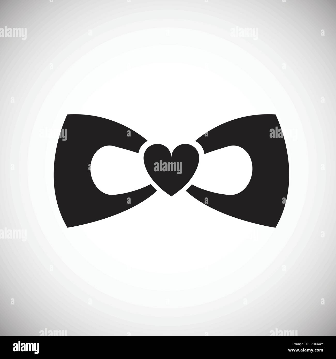 Bow with heart on white background Stock Vector Image & Art - Alamy