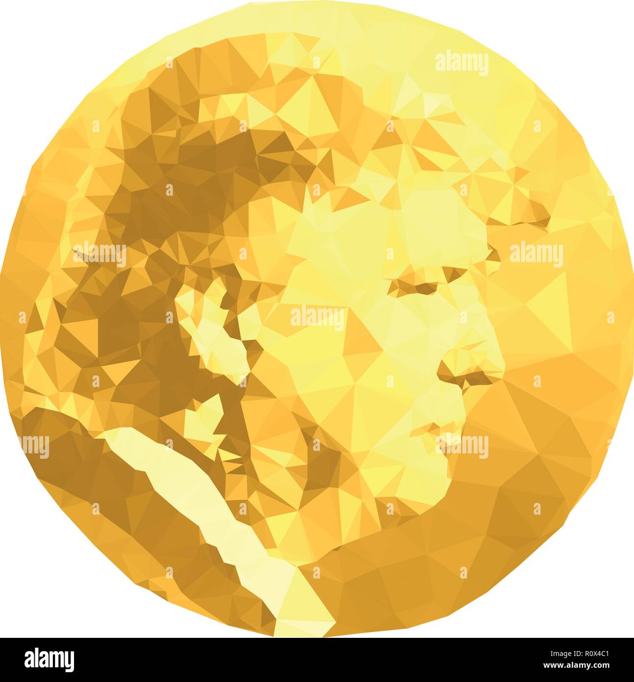 Donald Trump, US President with round shape and poly style Stock Vector ...
