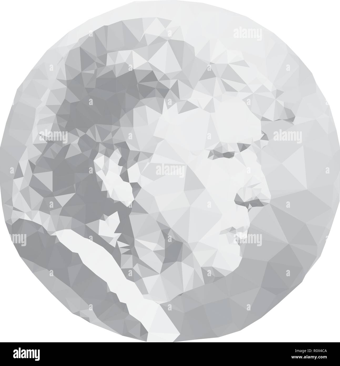 Donald Trump, US President with round shape and poly style Stock Vector ...